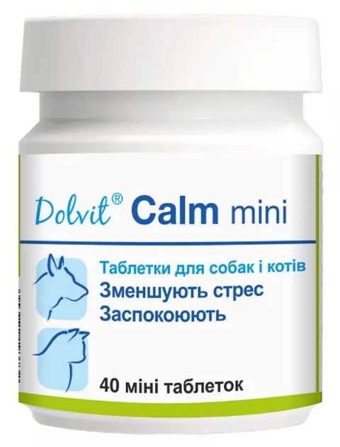 Витаминно-минеральная добавка Dolfos Dolvit Calm mini для борьбы со стрессом 40 мини таблеток ...