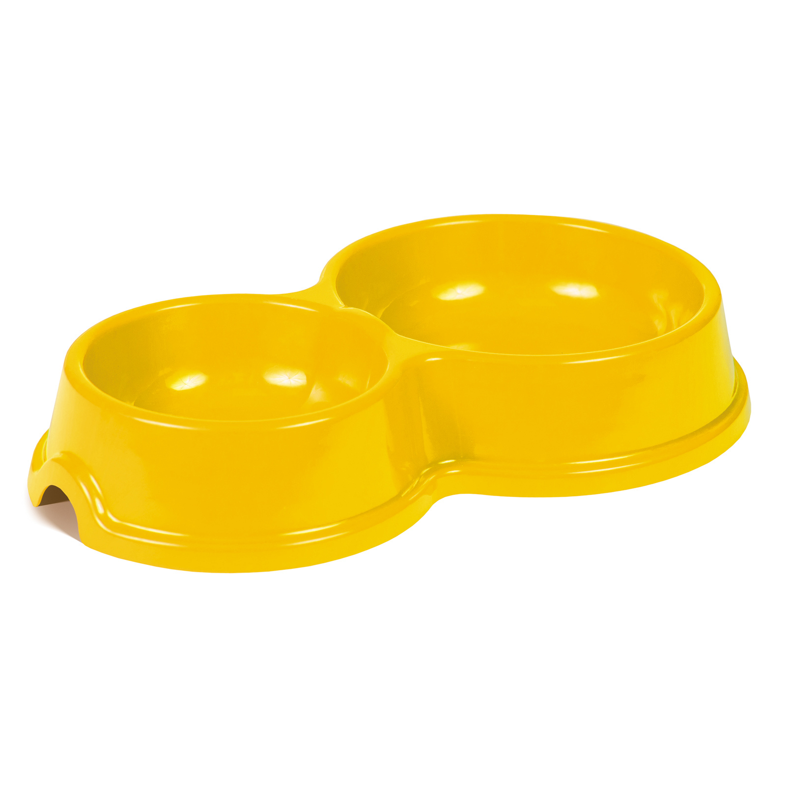Купить Миска для животных Природа двойная №2 250 мл/450 мл желтая в ...