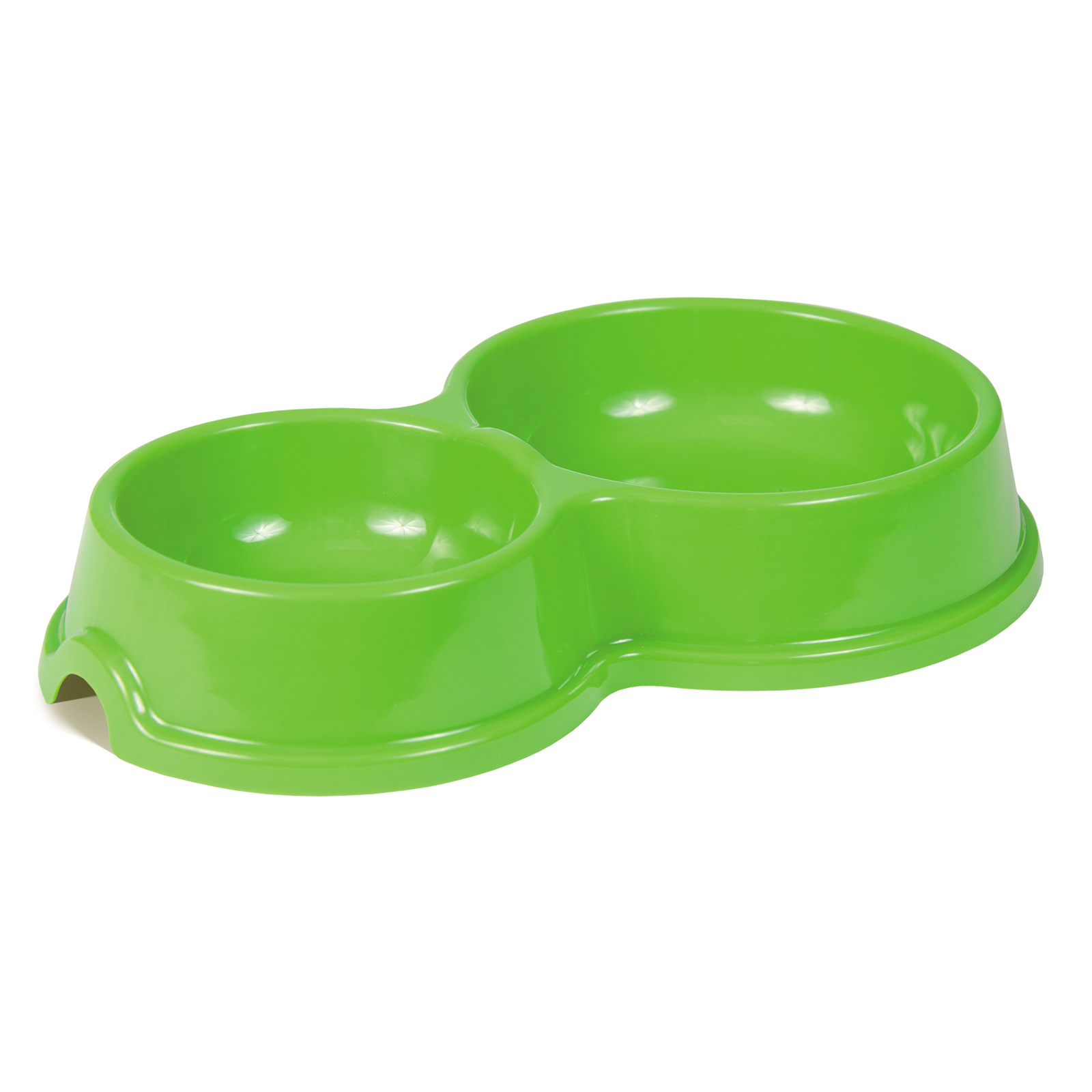 Купить Миска для животных Природа двойная №2 250 мл/450 мл зеленая в ...
