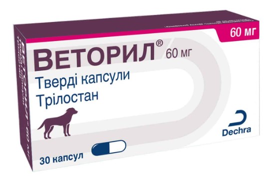 Купить Гормональный препарат для собак Веторил Dechra 60 мг для лечения ...