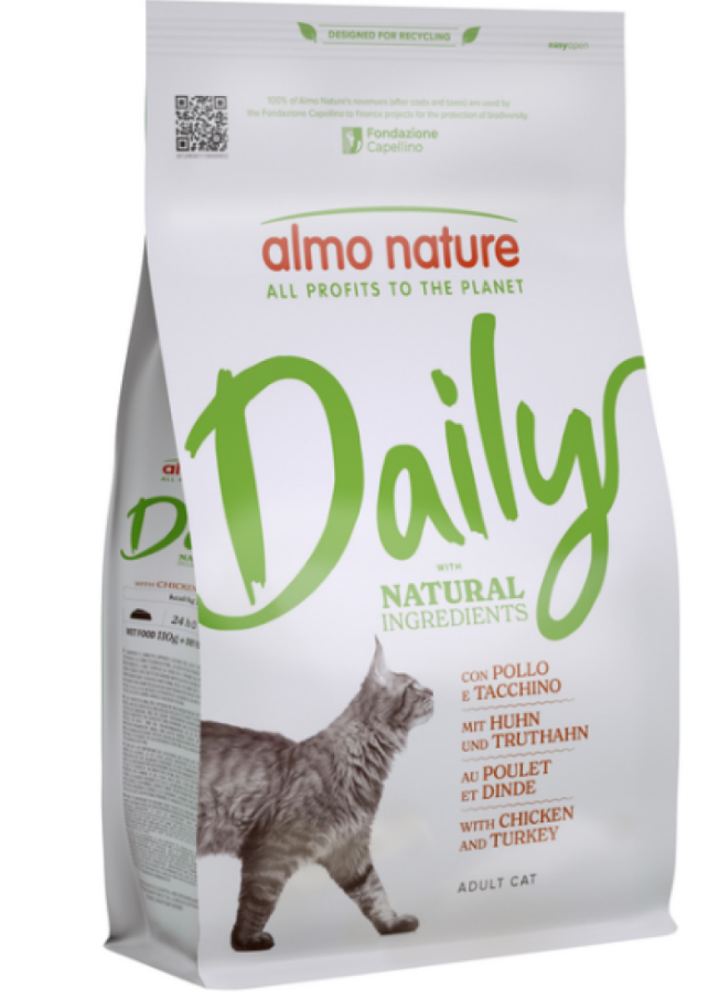 Купити Сухий корм для дорослих котів Almo Nature Daily Cat (з куркою і ...