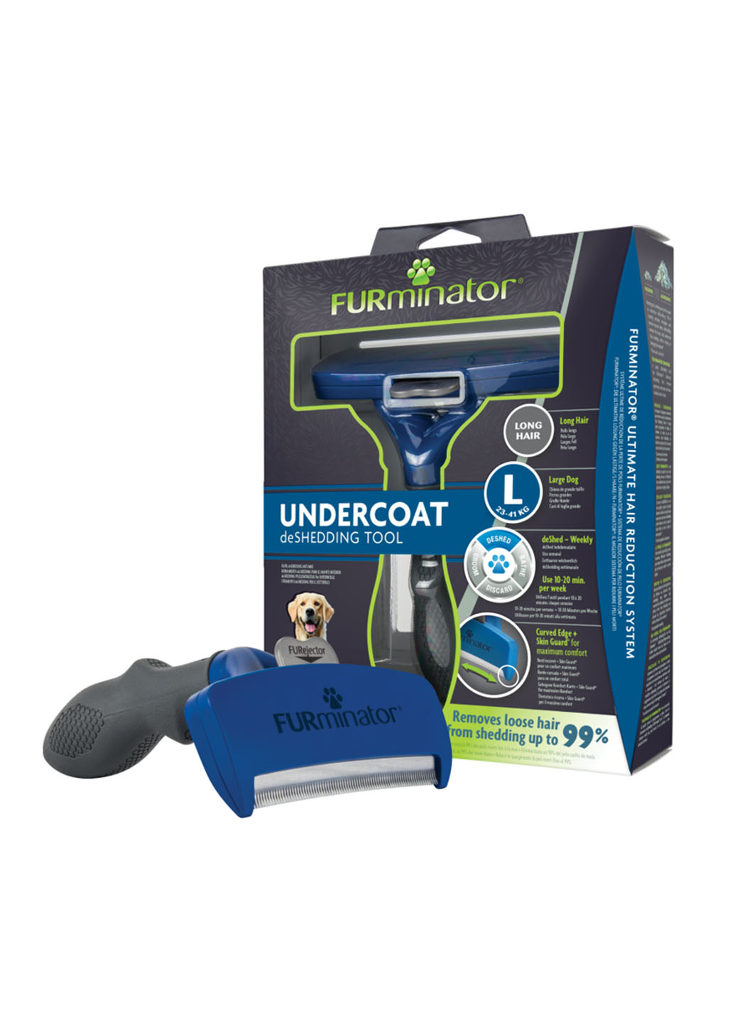 Инструмент FURminator NEW против линьки для крупных длинношерстных ...