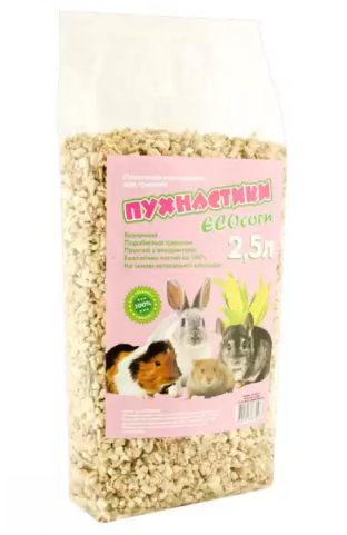 Купить Наполнитель кукурузный для грызунов "Пушистики" ECOcorn, 2,5л в ...