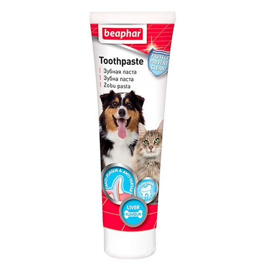 Зубная паста со вкусом печени для собак и кошек Beaphar Toothpaste ...