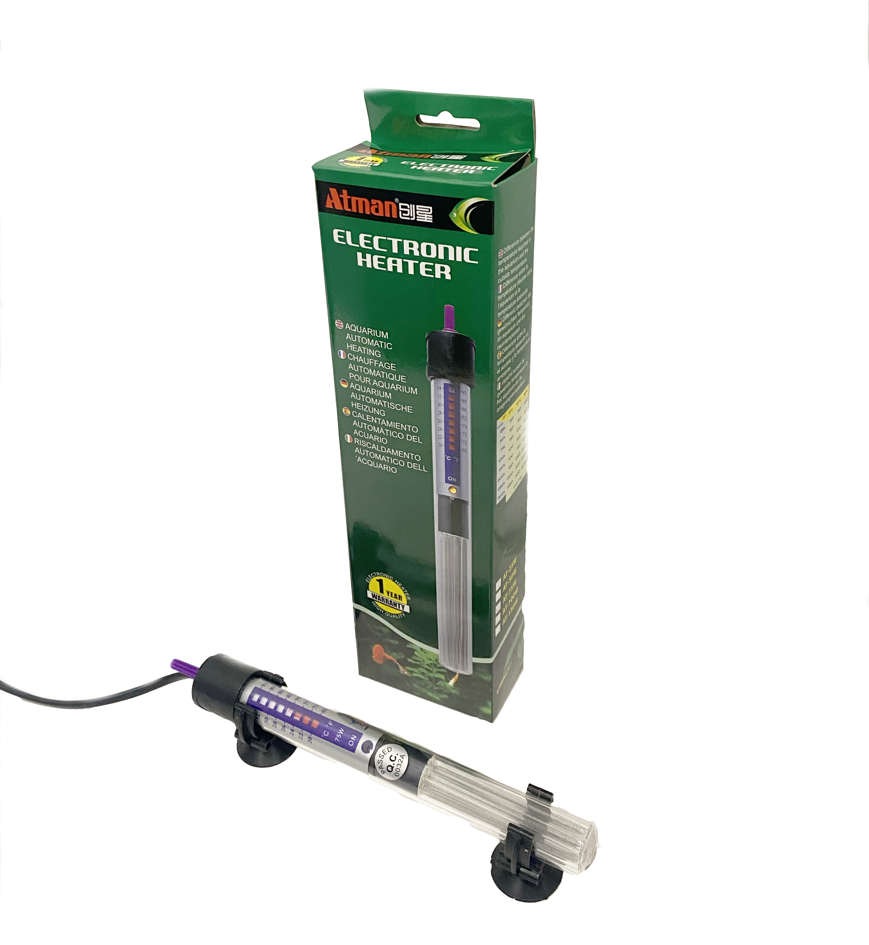 Занурювальний обігрівач Atman AT для акваріумів обємом від 25 до 400 ...